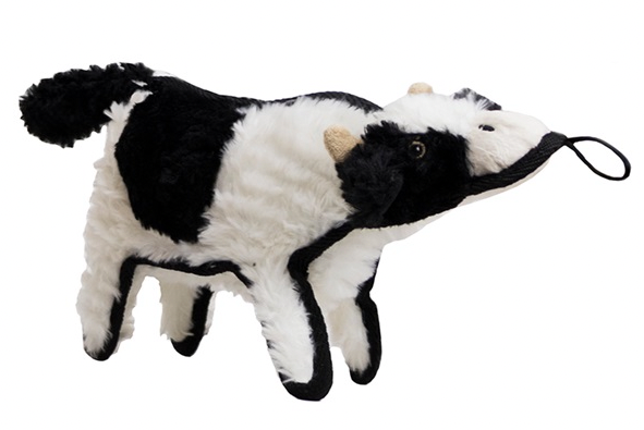Steel Dog Ruffian Cow Dog Toy with Tennis Ball | Durable Plush & Steel ...